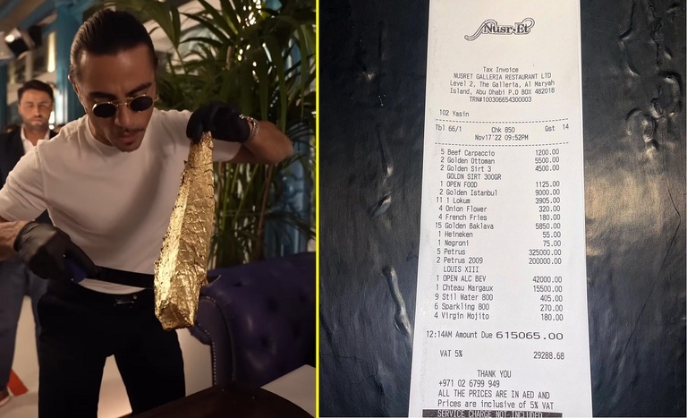 Chef Salt Bae é criticado por divulgar conta de mais de R$ 900.000 de ...